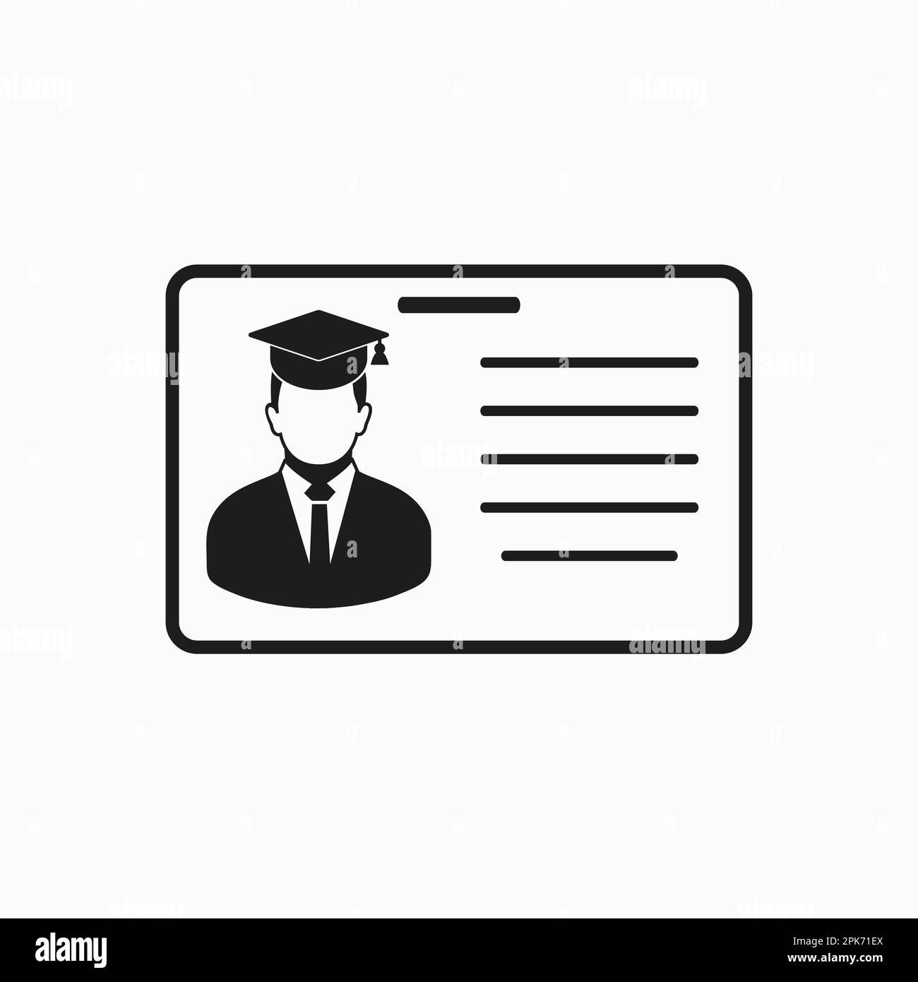 Student ID card. Flat style vector EPS Stock Vector Image & Art - Alamy