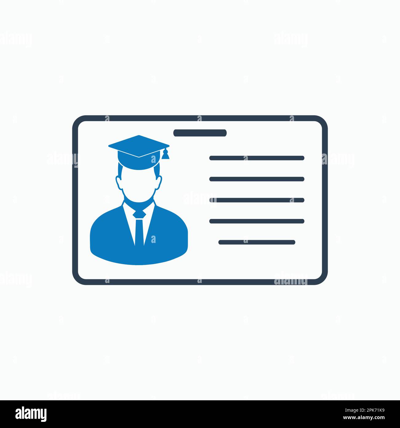 Student ID card. Flat style vector EPS Stock Vector Image & Art - Alamy
