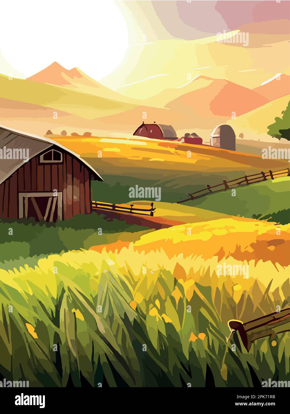 Farm Field Background