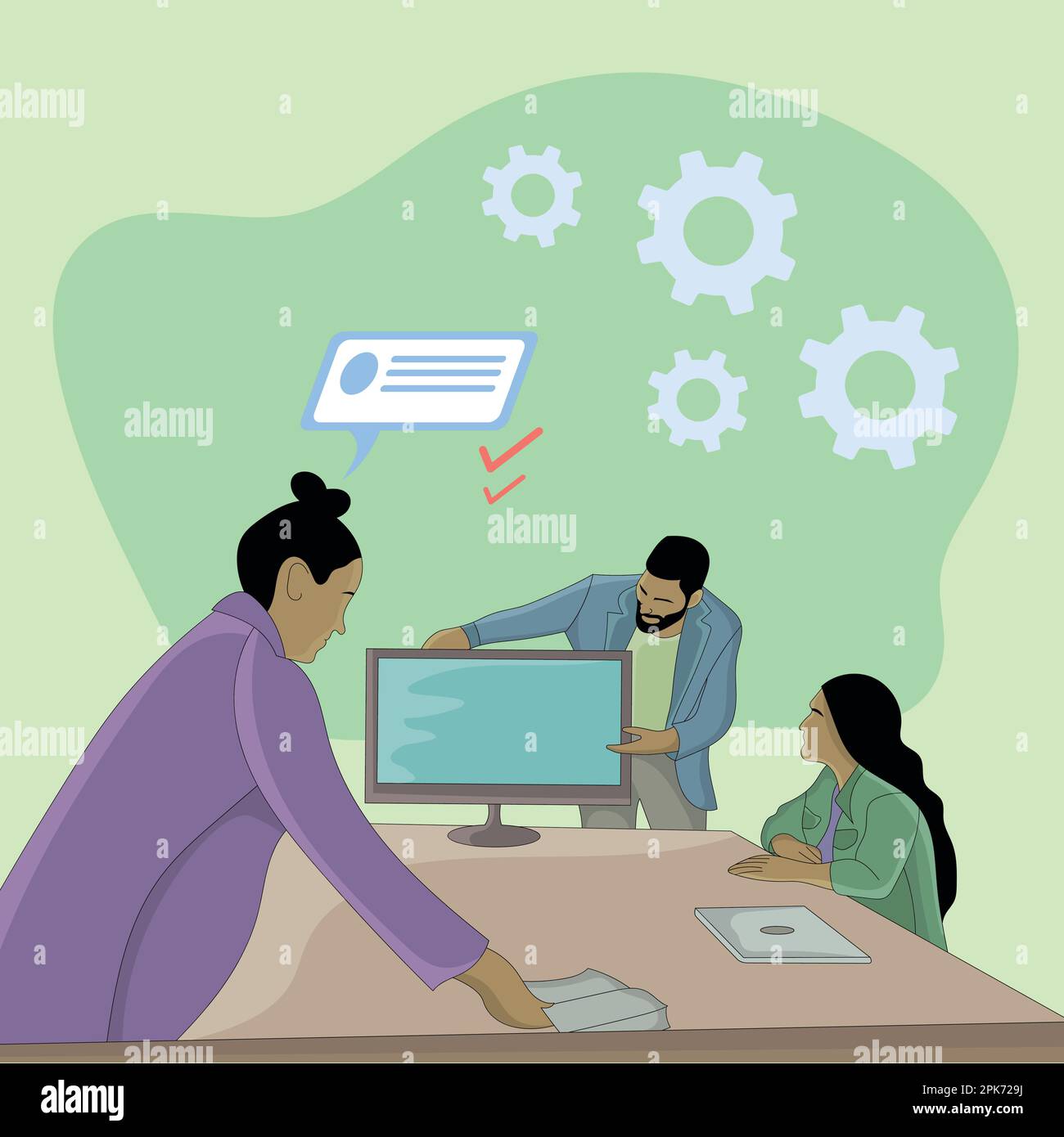 Woman manager employee in Stock Vector Images - Alamy