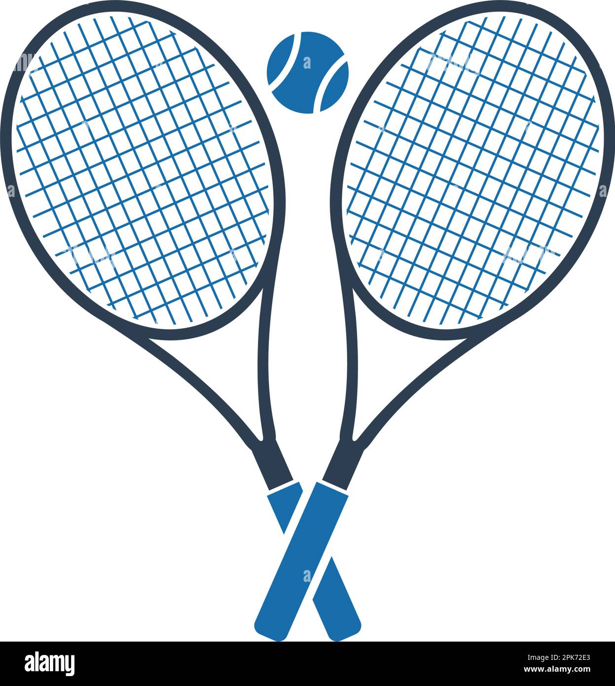Tennis Racket and Ball Icon. Flat style vector EPS Stock Vector Image ...