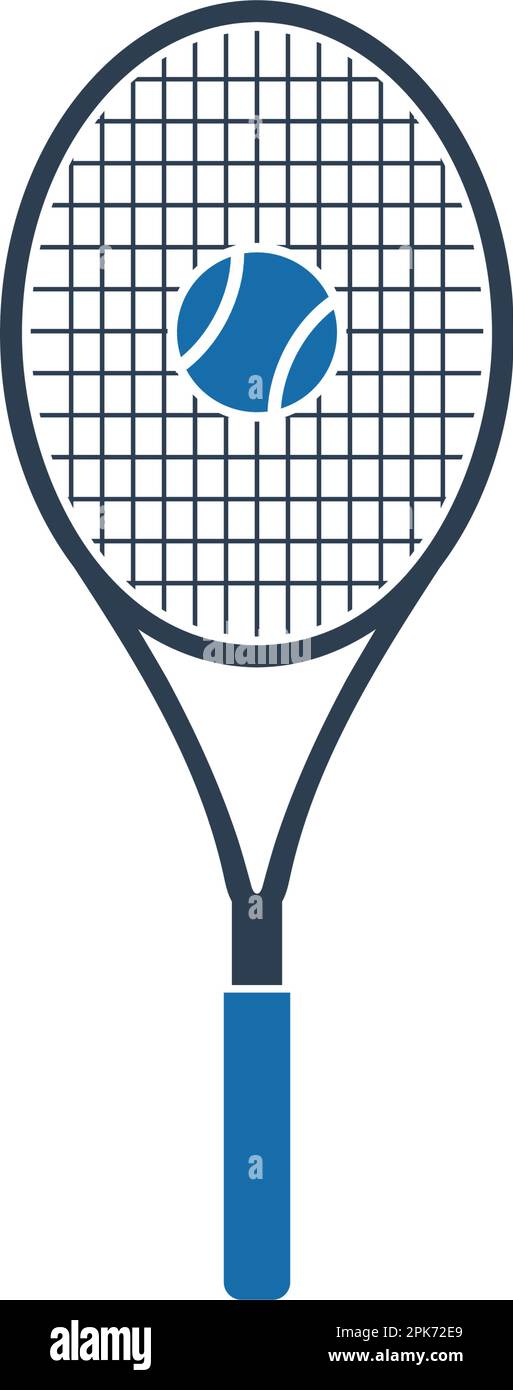 Tennis Racket and Ball Icon. Flat style vector EPS Stock Vector Image ...