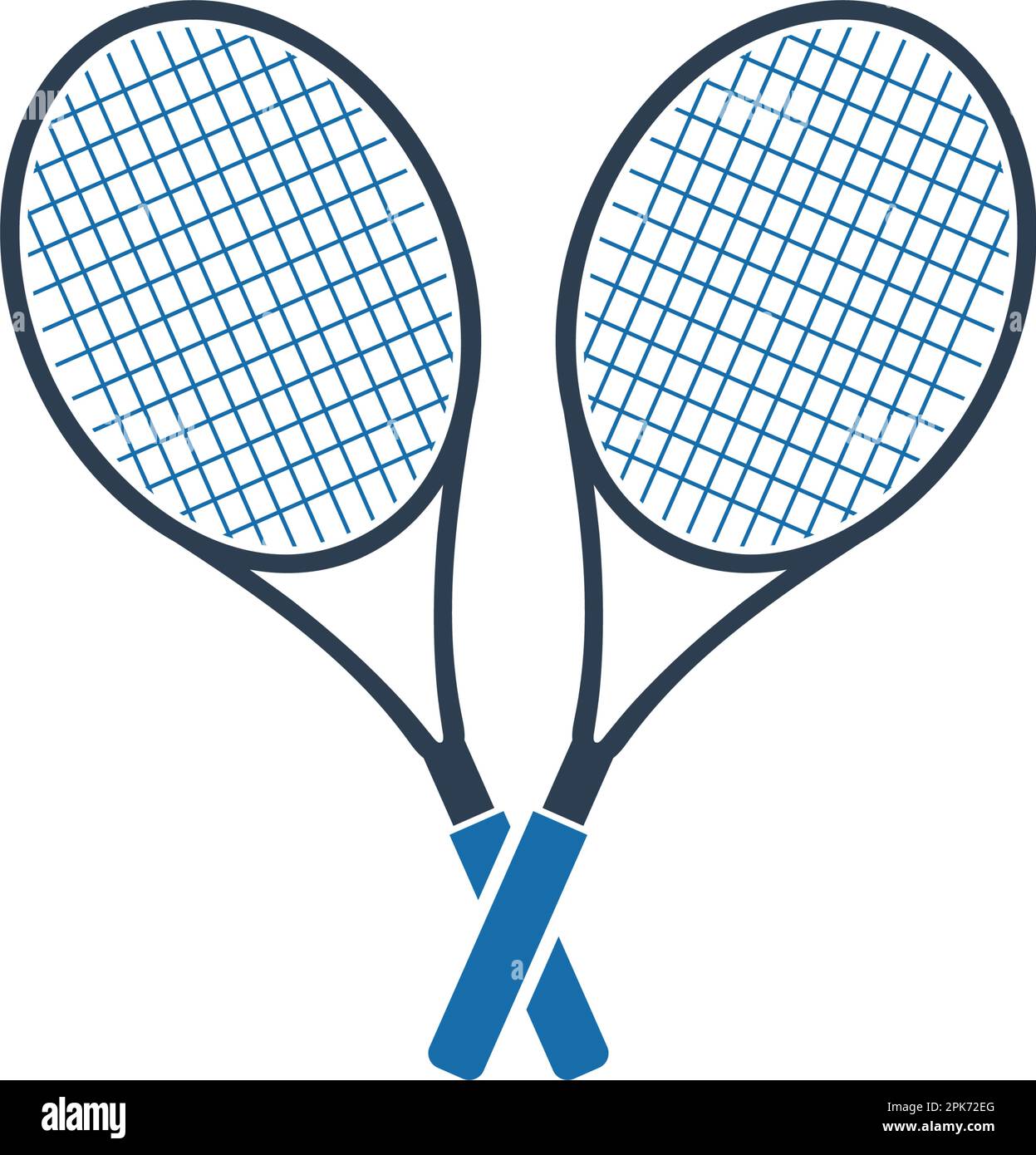 Coupled Tennis Racket Icon. Flat style vector EPS Stock Vector Image ...