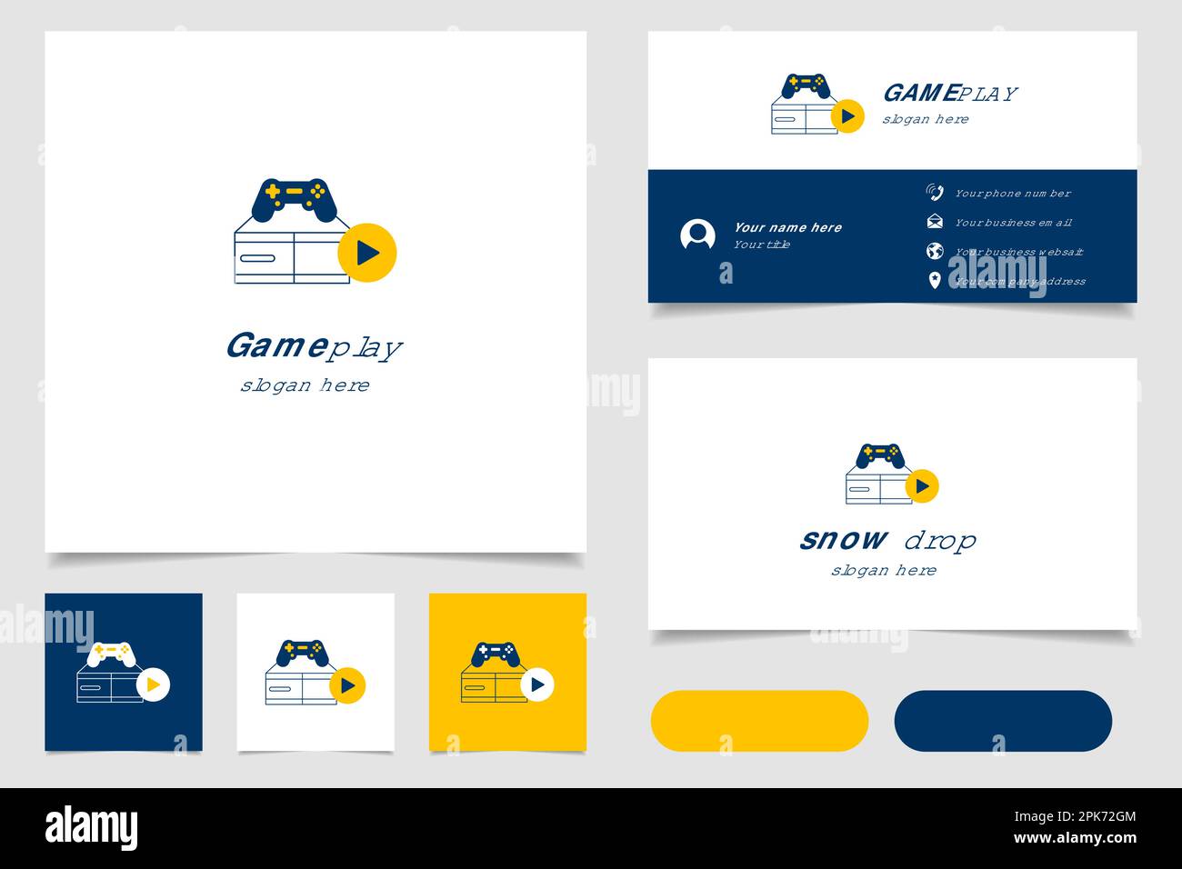Gameplay logo design with editable slogan. Branding book and business ...
