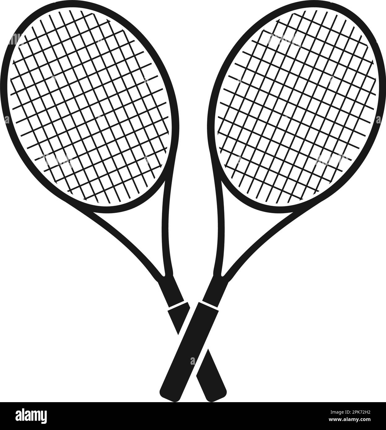 Coupled Tennis Racket Icon. Flat style vector EPS Stock Vector Image ...