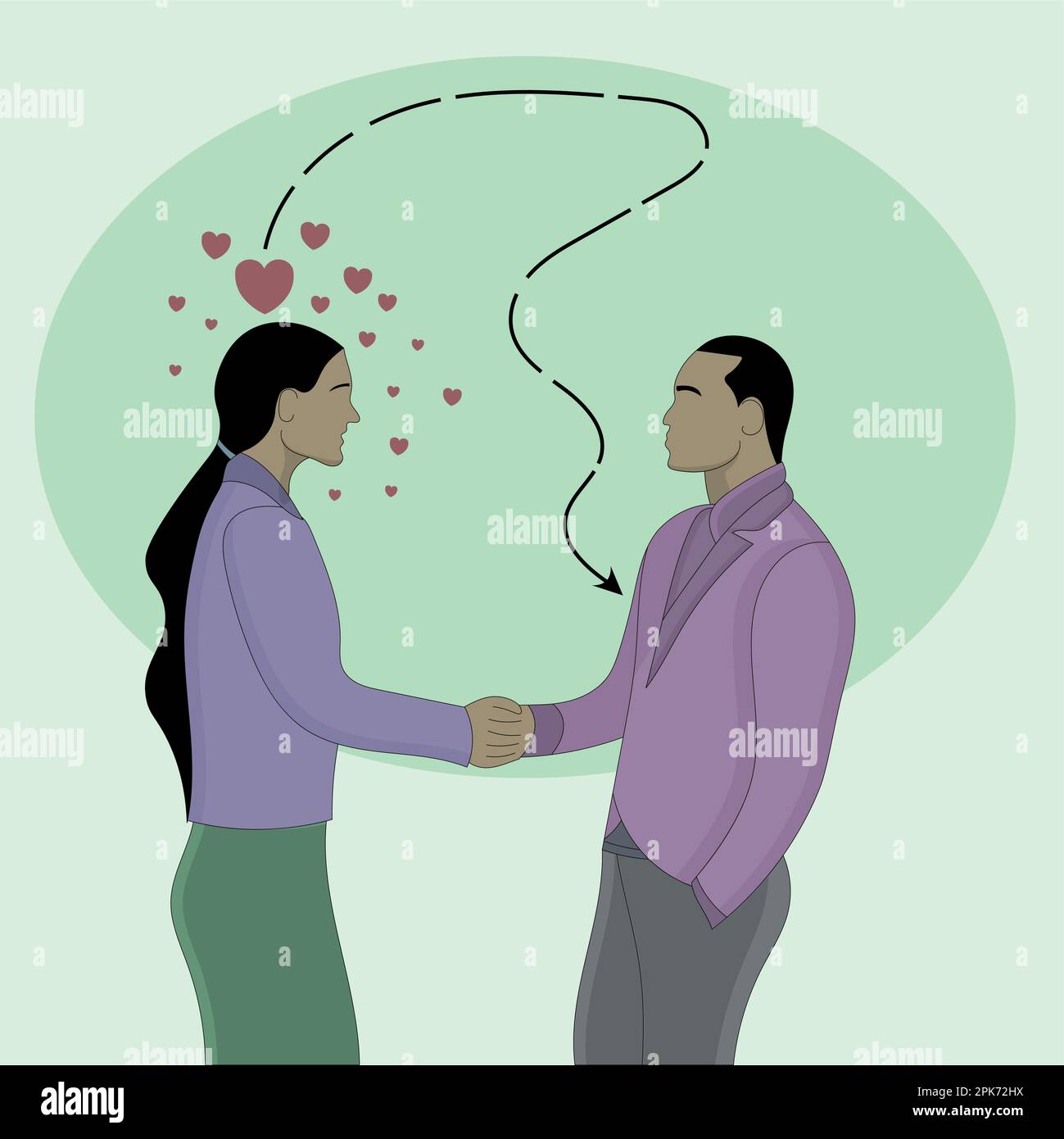 Man woman greeting Stock Vector Images - Alamy
