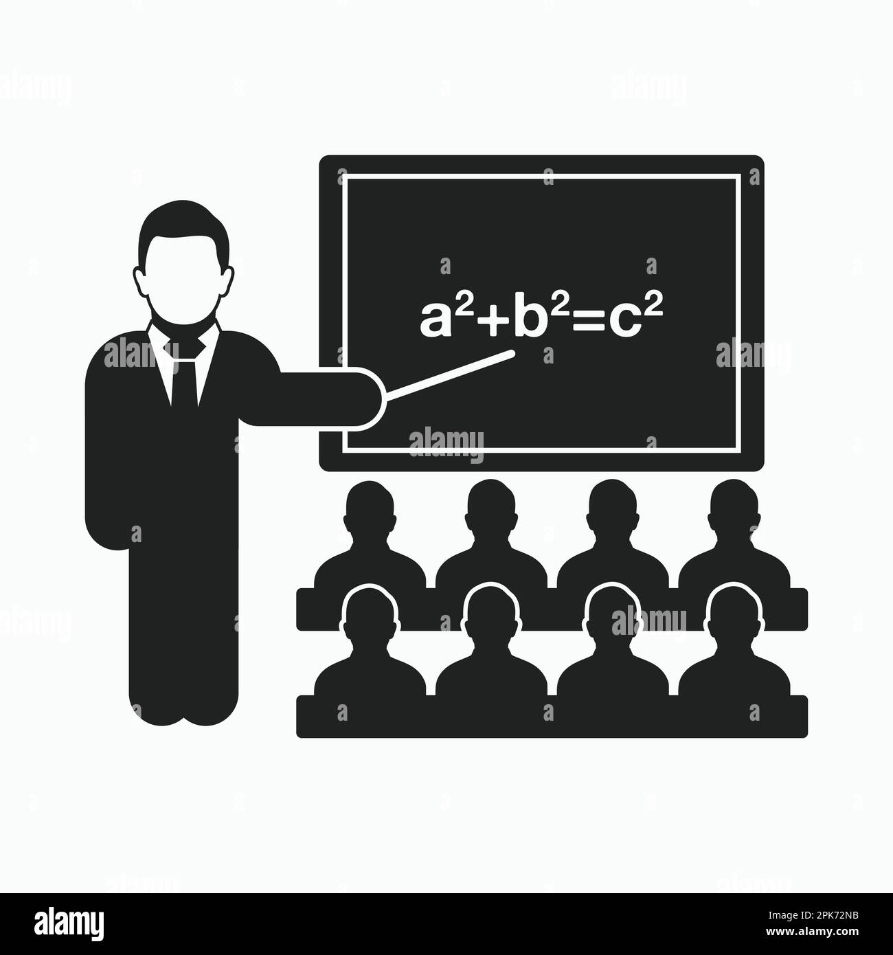 Teacher day vector art Black and White Stock Photos & Images - Alamy