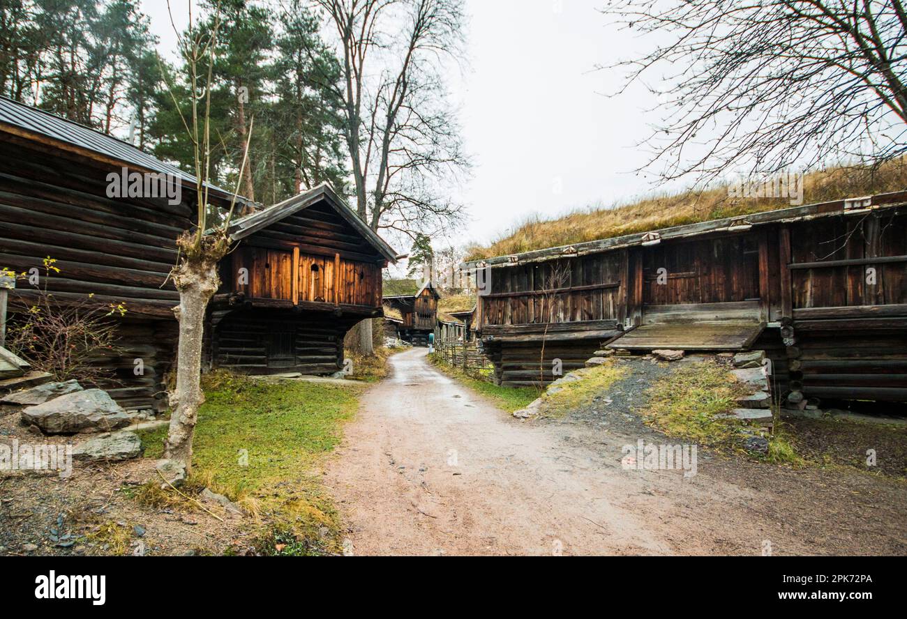 Traditional Norwegian architecture in Oslo, Norway Stock Photo - Alamy