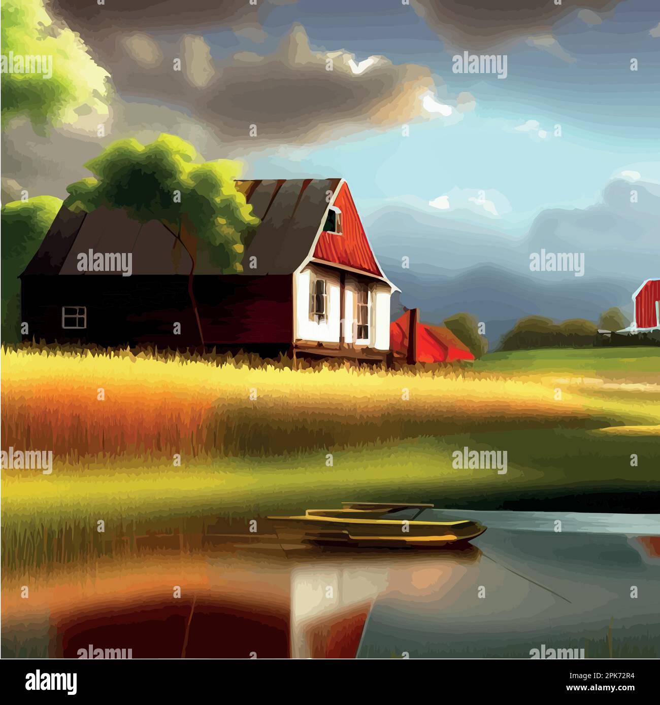 Greenland bay Stock Vector Images - Alamy