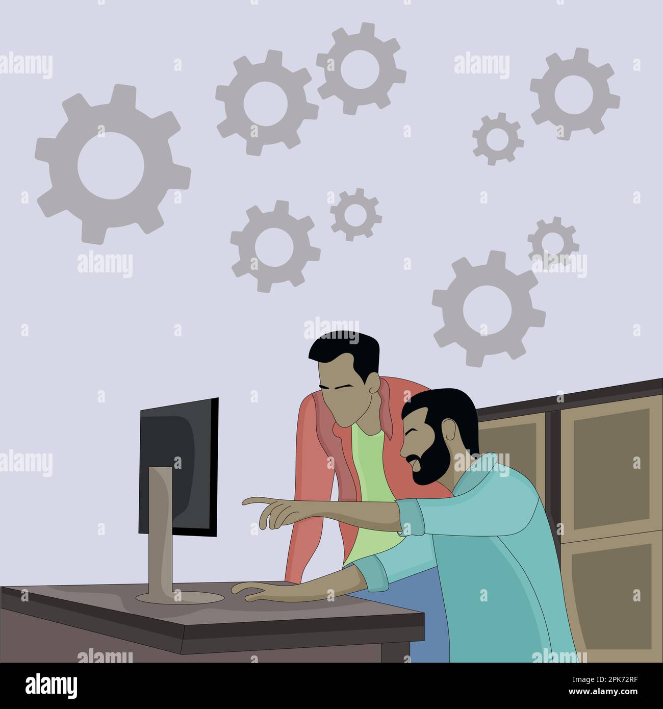 Monitor cartoon character design hi-res stock photography and images ...