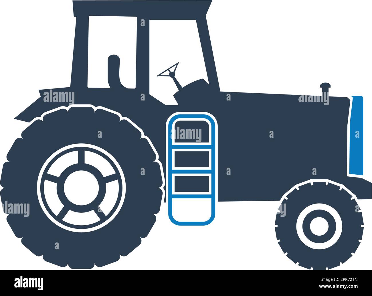 Farming Tractor Icon. Flat Style vector EPS Stock Vector Image & Art - Alamy