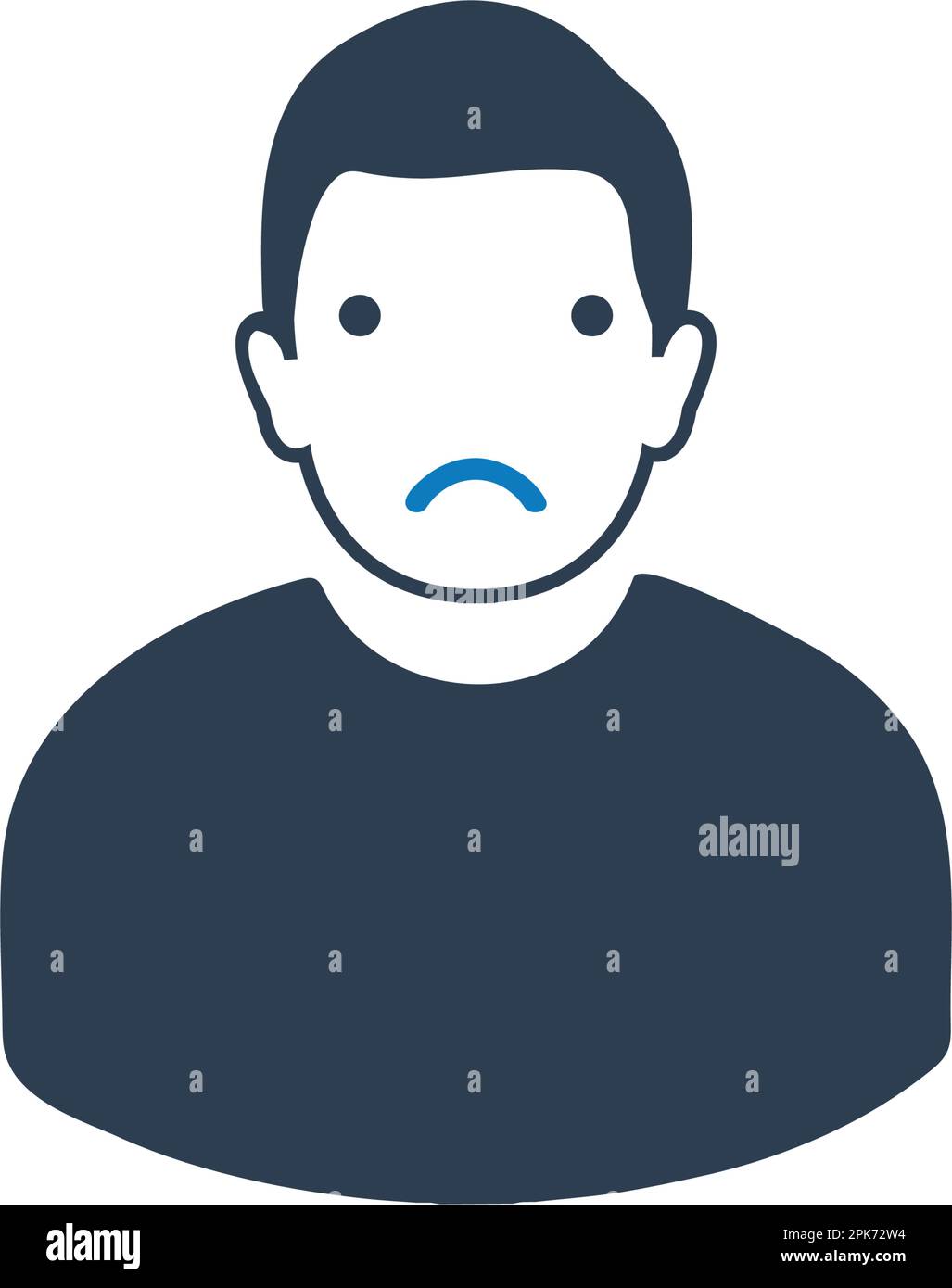 Unhappy Face Expression Icon. Flat style vector EPS Stock Vector Image & Art - Alamy