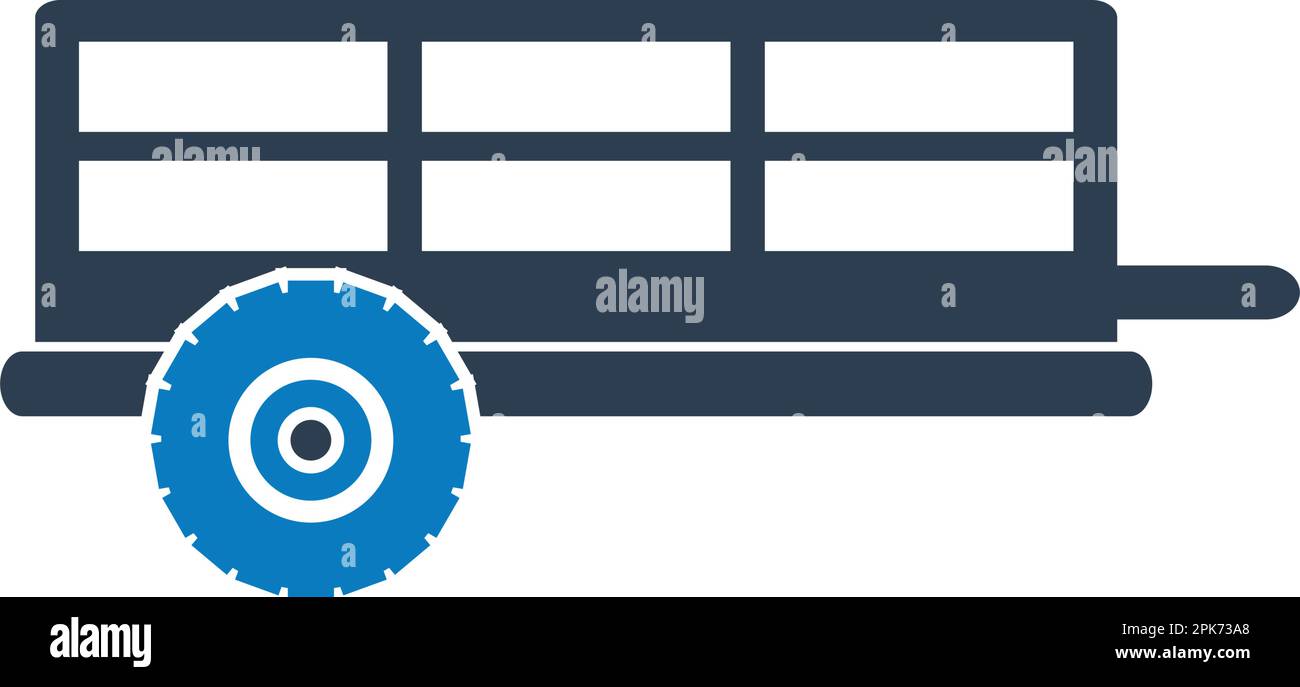 Car trailer Icon. Flat Style vector EPS Stock Vector Image & Art - Alamy