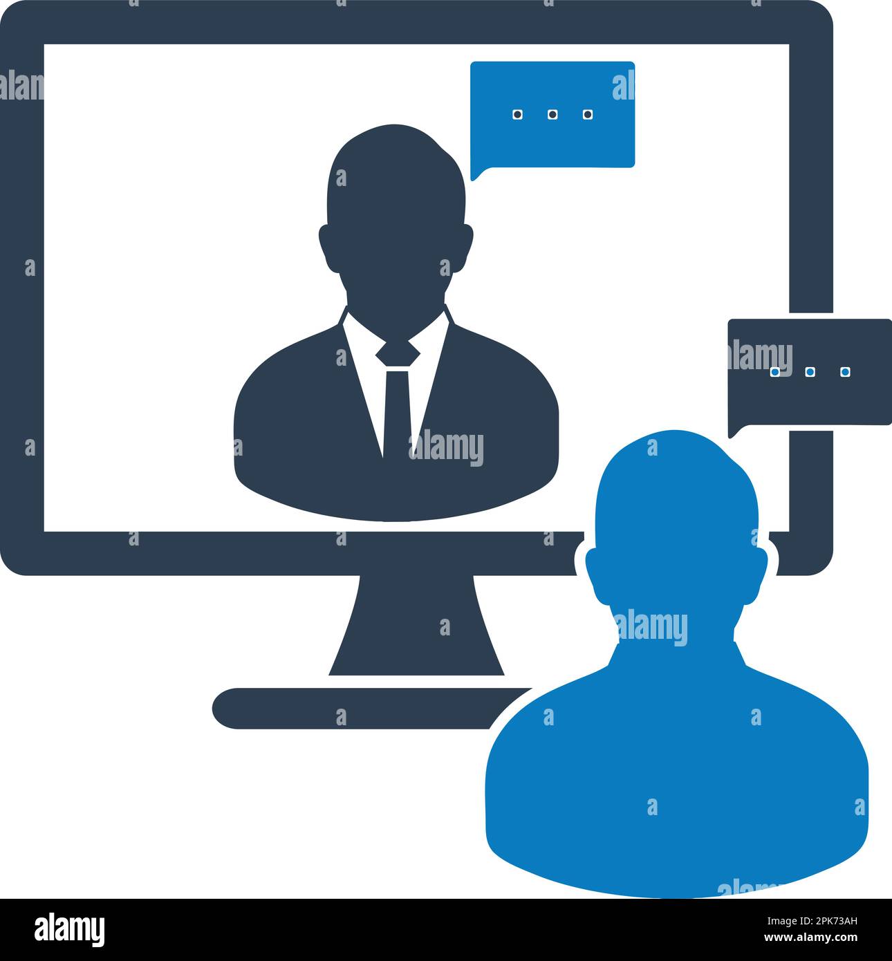 Video conference icon. Flat style vector EPS Stock Vector Image & Art ...