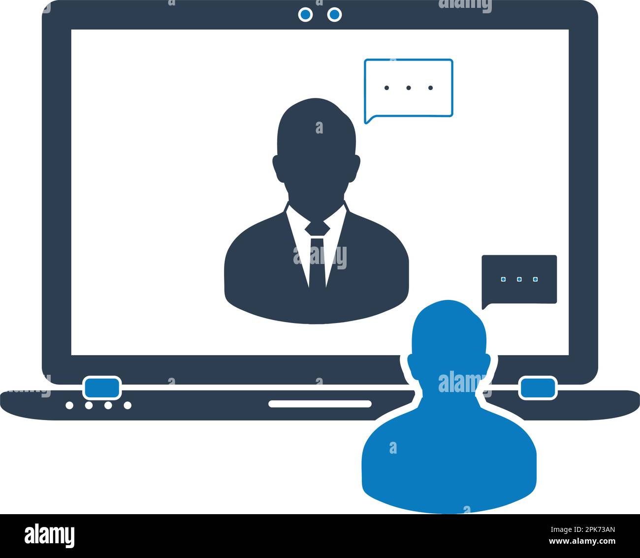 Online video interview Cut Out Stock Images & Pictures - Alamy