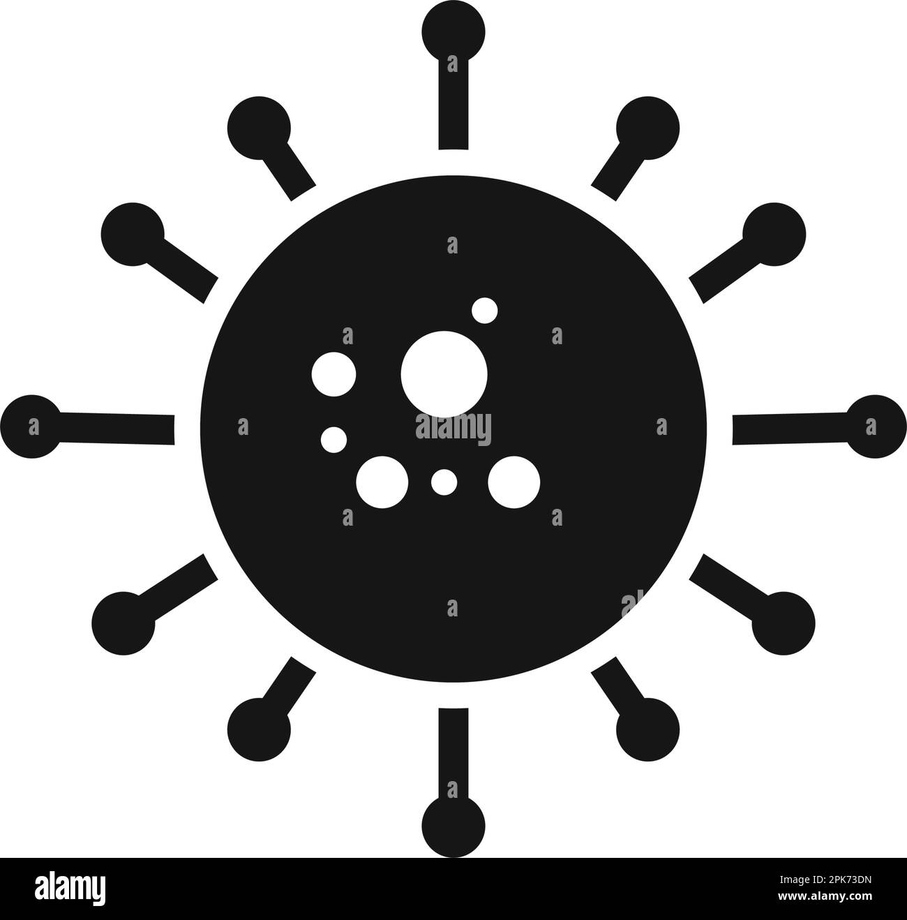 Virus, Bacteria Icon. Flat style vector EPS Stock Vector Image & Art ...