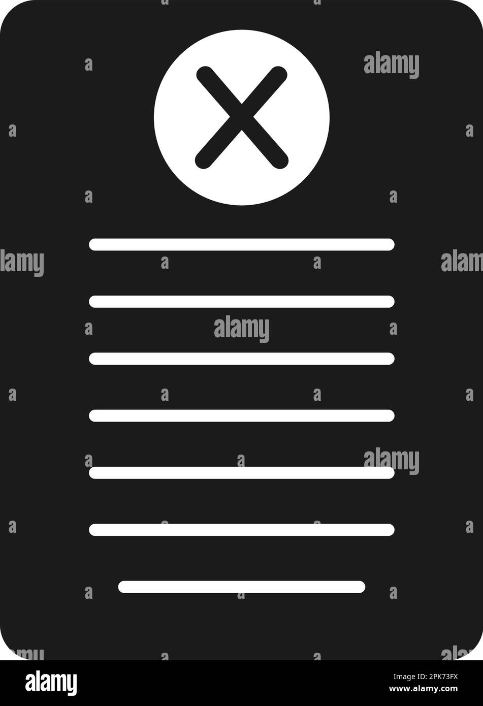 Invalid Document Icon. Flat style vector EPS Stock Vector Image & Art ...