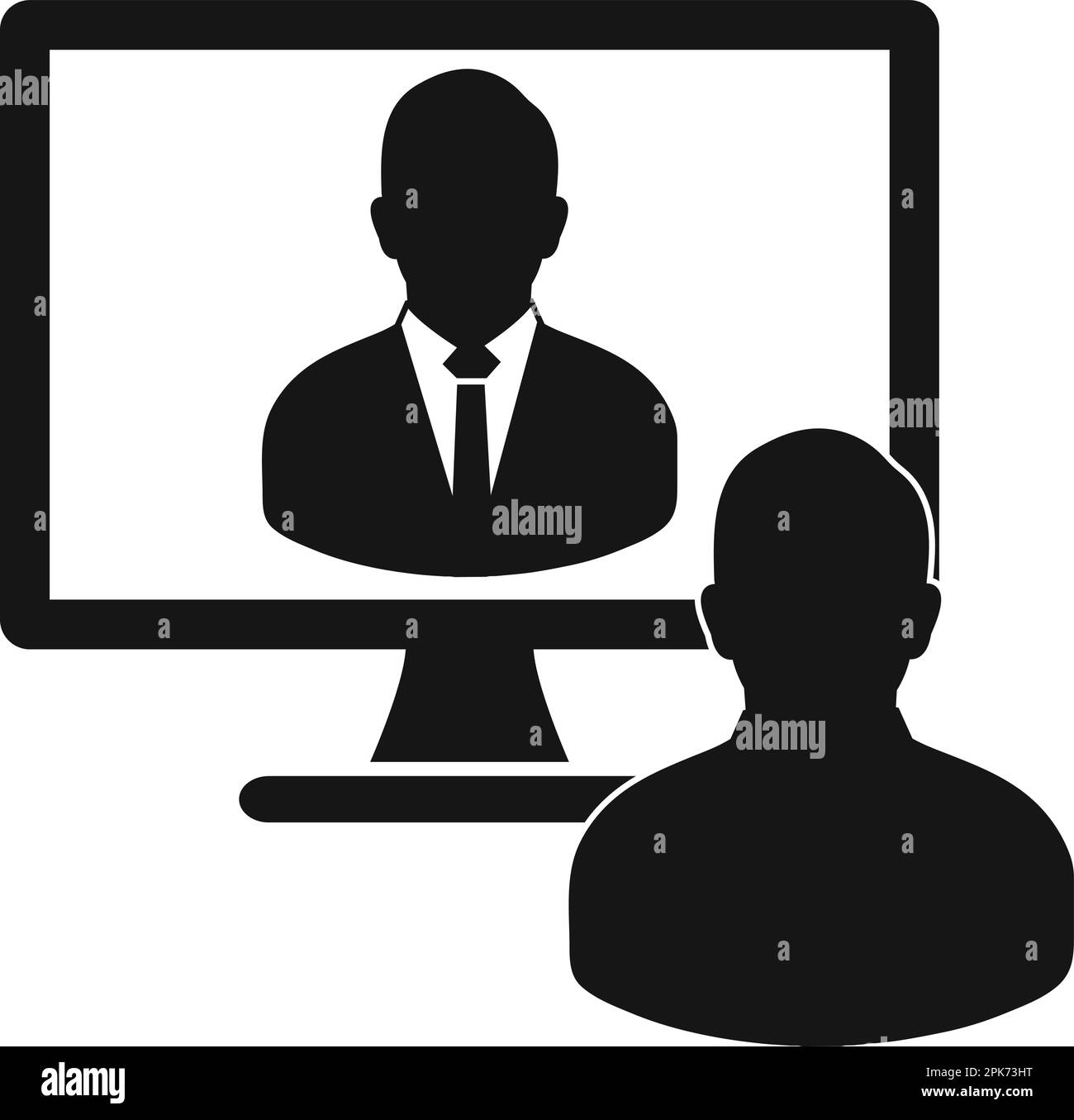 Video conference vector vectors Black and White Stock Photos & Images ...