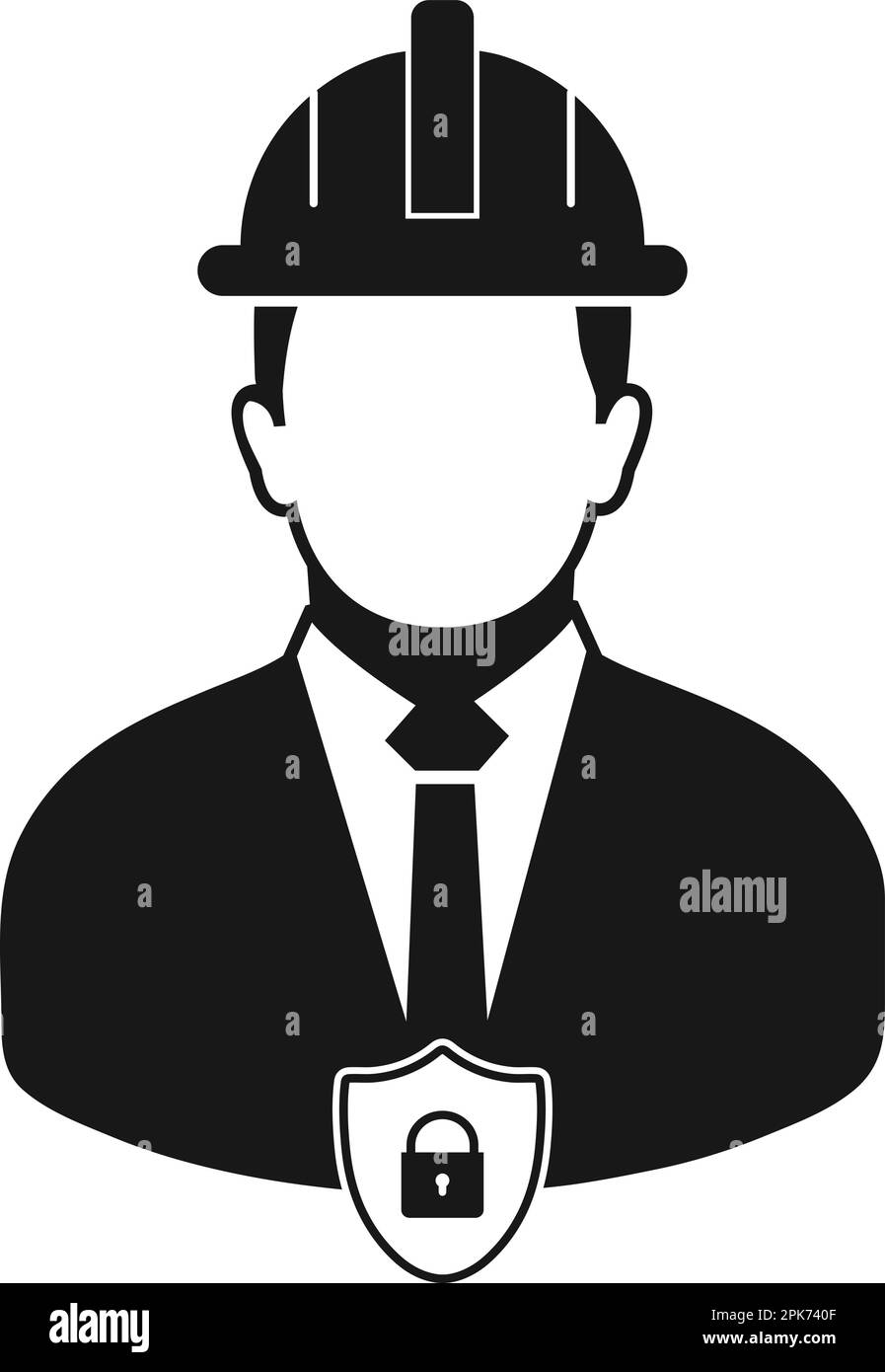 Worker insurance icon. Flat style vector EPS Stock Vector Image & Art ...