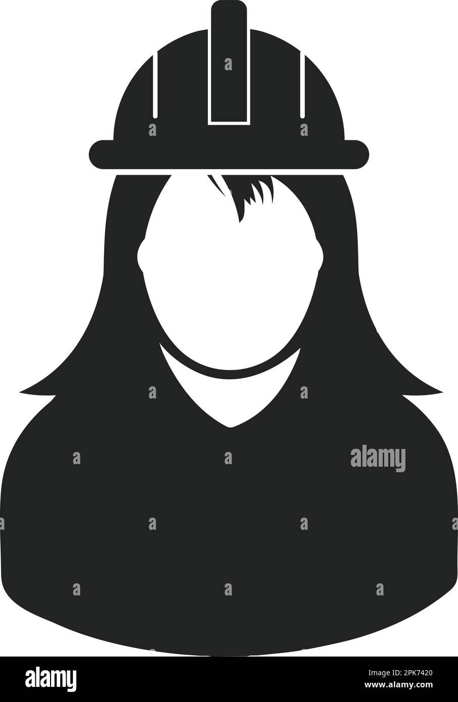 Female worker Icon. Flat style vector EPS Stock Vector Image & Art - Alamy