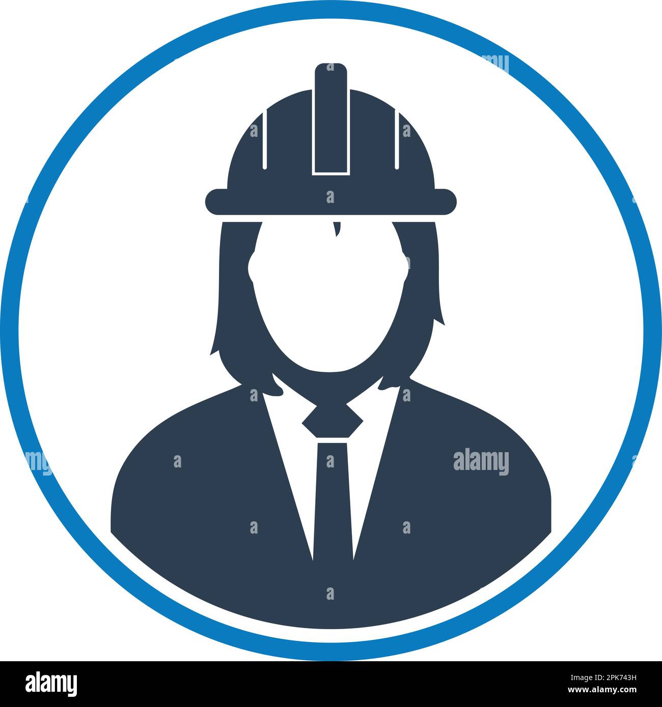 Female Engineer Profile Icon. Flat style vector EPS Stock Vector Image ...