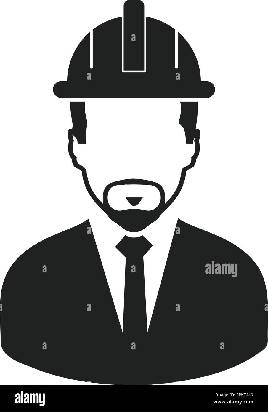 Male Engineer Icon. Flat style vector EPS Stock Vector Image & Art - Alamy