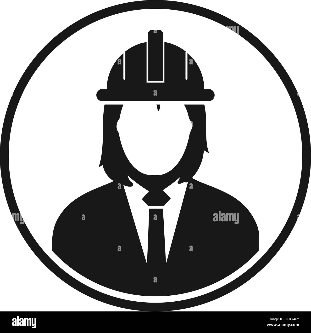 Female Engineer Profile Icon. Flat style vector EPS Stock Vector Image ...