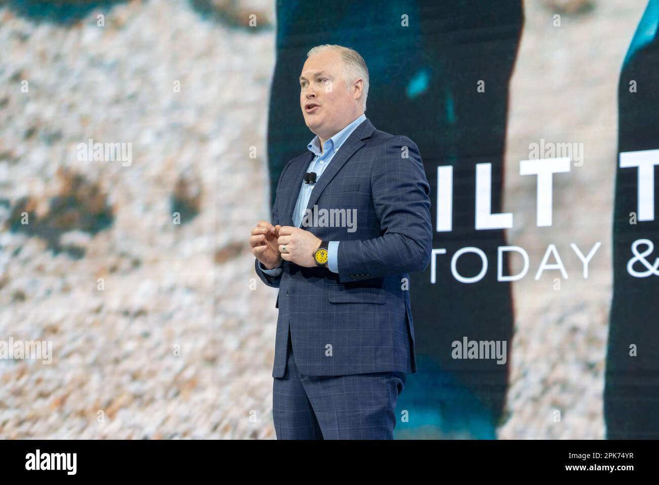 NEW YORK, NEW YORK - APRIL 05: Stellantis RAM Brand CEO Mike Koval ...