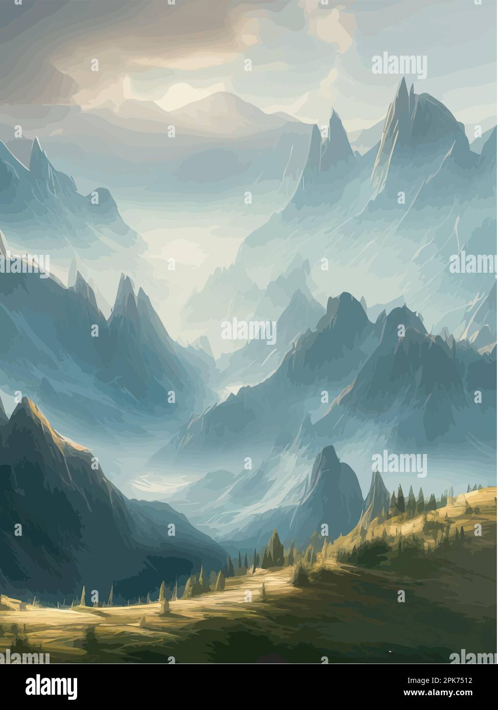 Trekking rainforest Stock Vector Images - Alamy