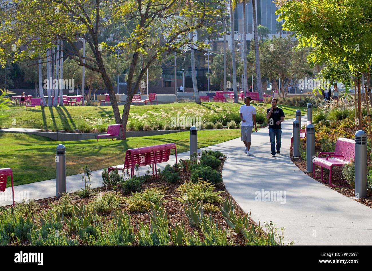 Grand Park in downtown Los Angeles, Gloria Molina Grand Park, with ...