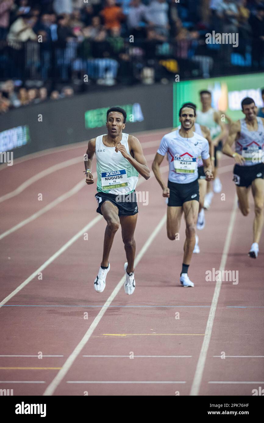 Nuguse Yared participating in the 2023 World Indoor Tour Stock Photo ...