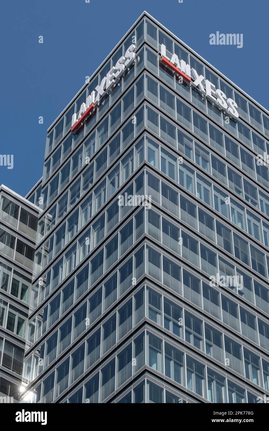 LANXESS AG headquarters in Cologne-Deutz. The specialty chemicals group ...