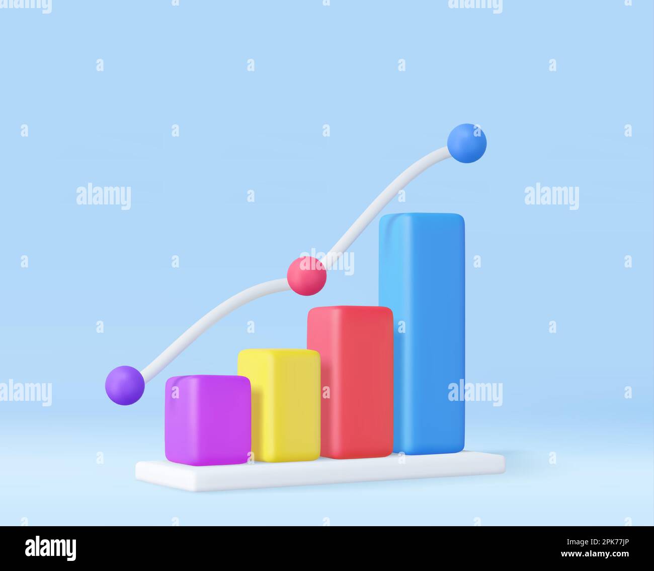 3d Business bar graph strategy concept Stock Vector Image & Art - Alamy