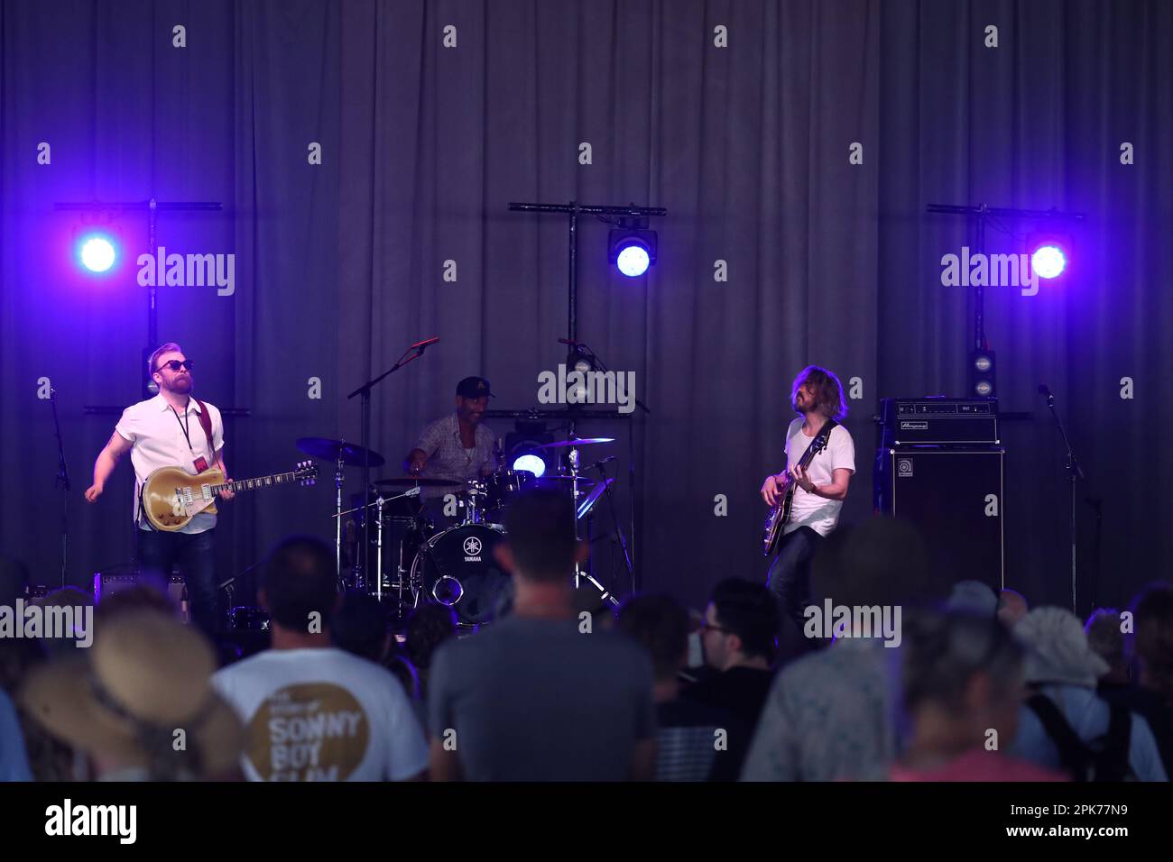 The Brothers Landreth perform during Bluesfest at Byron Events Farm in ...