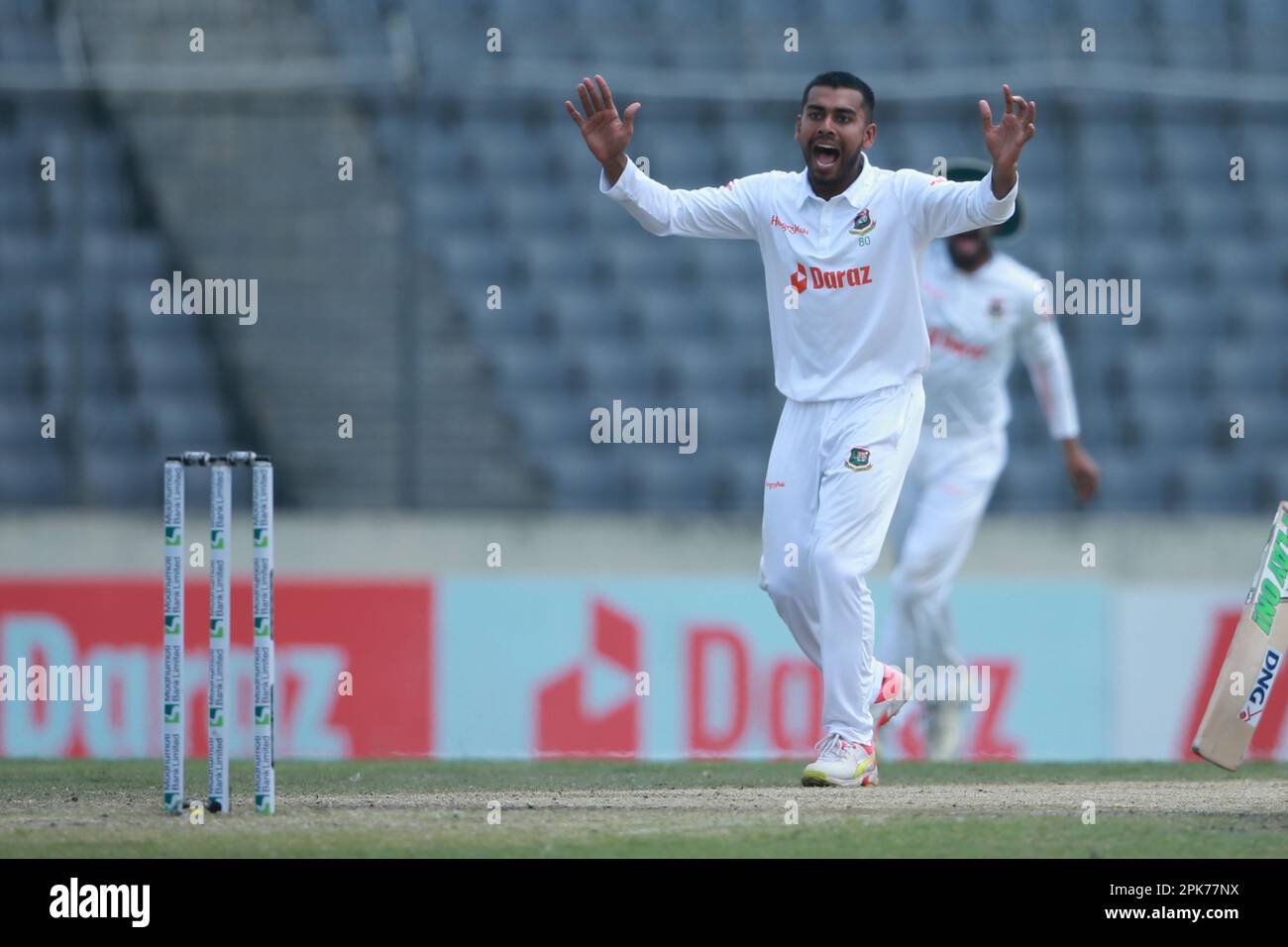 Mehidy Hasan Miraz during the third day of the alone test match between ...
