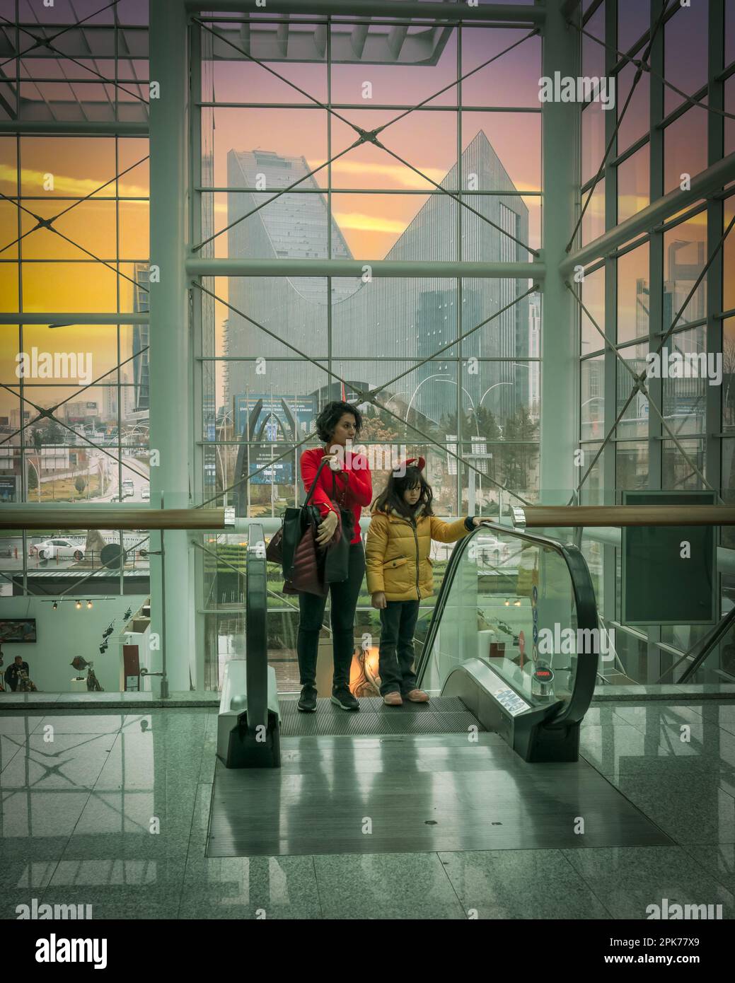 Ankara, Turkey - March 12 2023: Mother and daughter climbing the ...