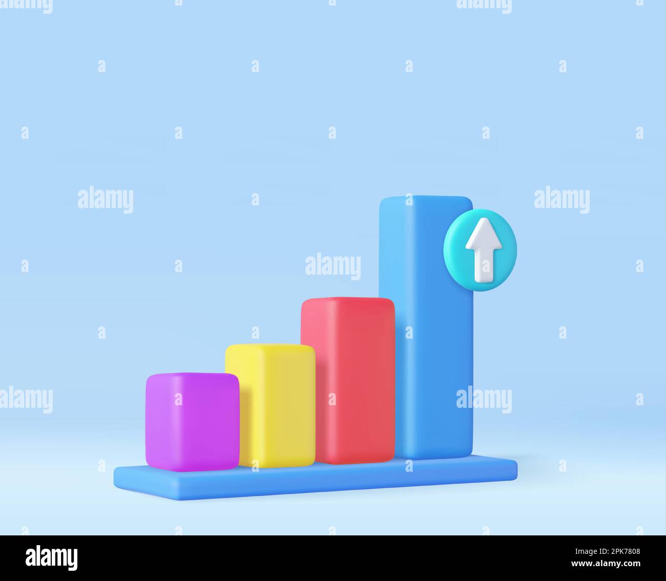 3d Business bar graph strategy concept Stock Vector Image & Art - Alamy