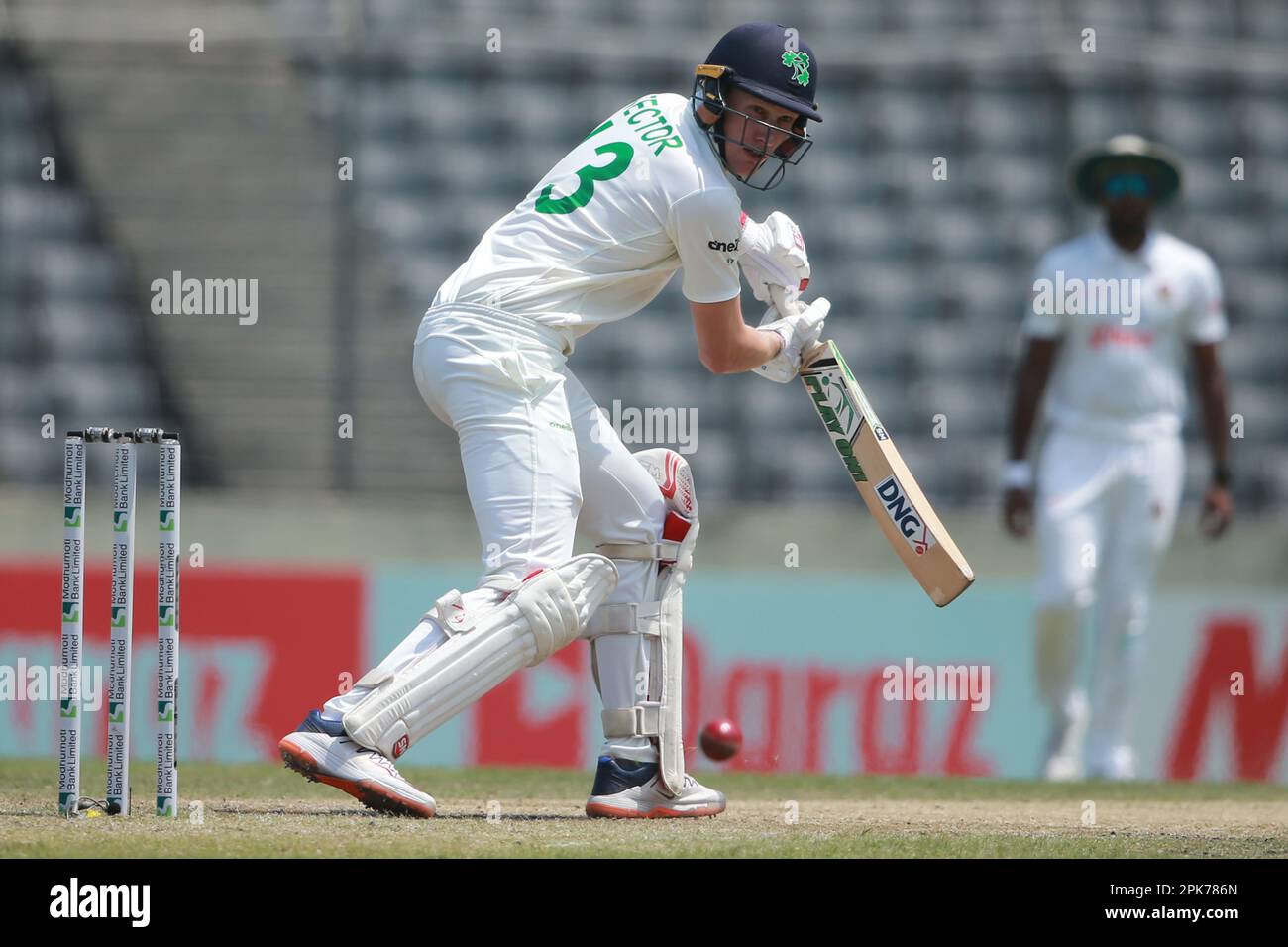 Harry Tector bats during the third day of the alone test match between ...