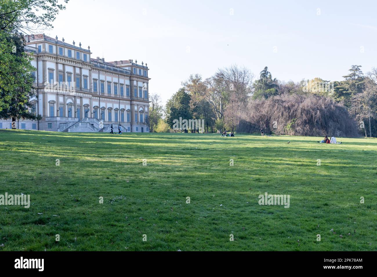 Monza, Italy - april 5 2023 - Villa Reale and gardens of Monza park ...