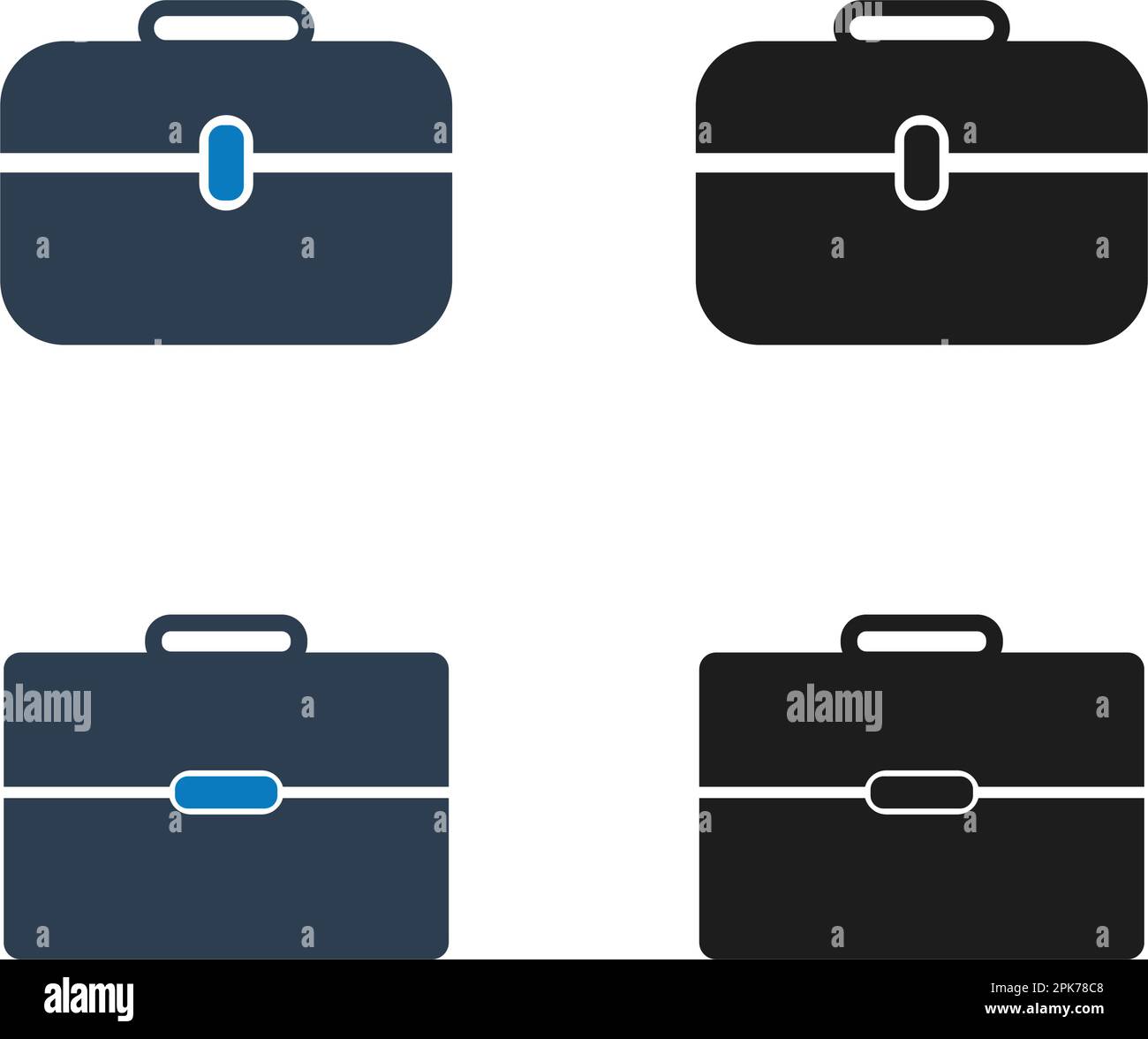 Briefcase icon set. Flat style vector EPS Stock Vector Image & Art - Alamy