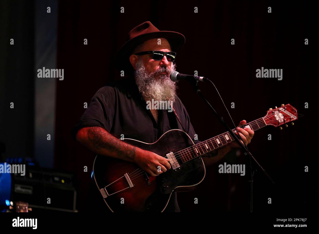 Frank Sultana performs during Bluesfest at Byron Events Farm in ...