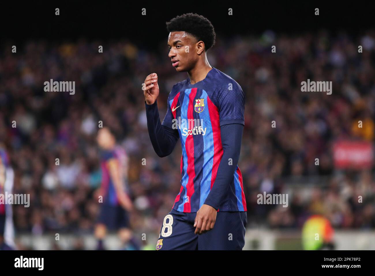 Barcelona, Spain - April 5, 2023, Alejandro Balde of FC Barcelona ...