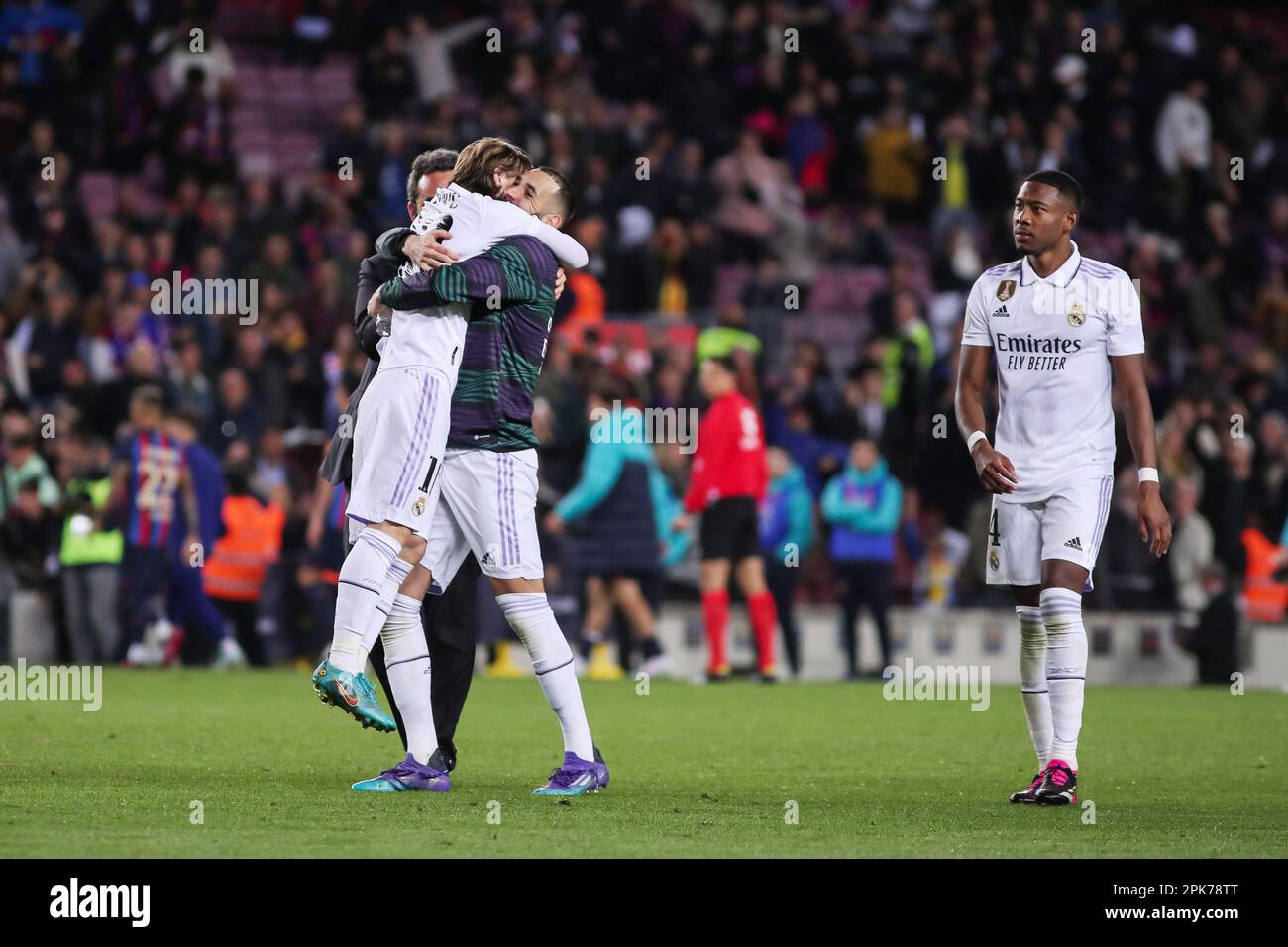 Barcelona, Spain - April 5, 2023, Luka Modric and Karim Benzema of Real ...