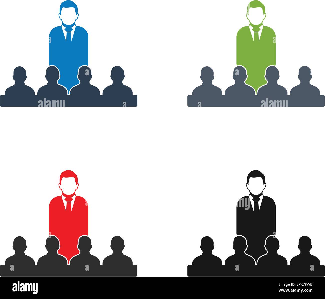 Leadership icon set hi-res stock photography and images - Alamy