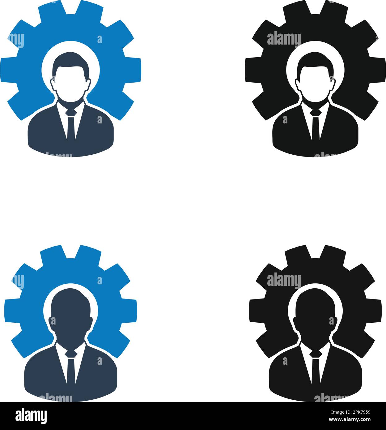 Business Management Icon set. Flat style vector EPS Stock Vector Image ...
