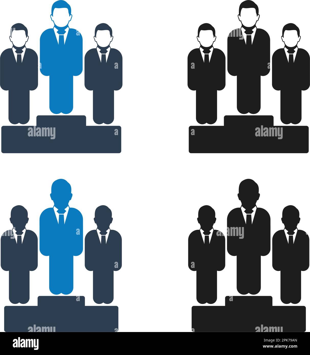 Business success icon set. Flat style vector EPS Stock Vector Image ...