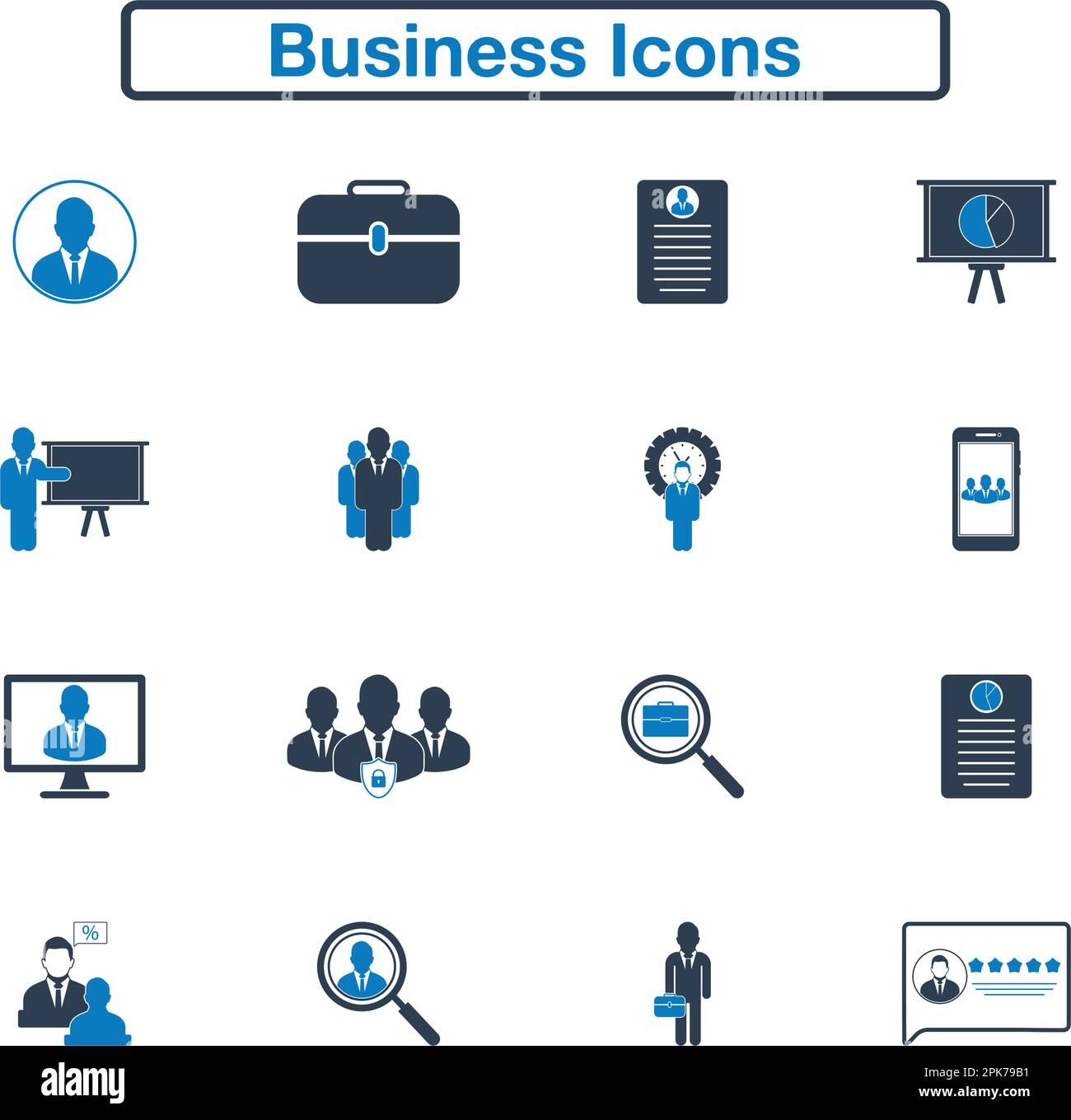 Business Icon set. Flat style vector EPS Stock Vector Image & Art - Alamy