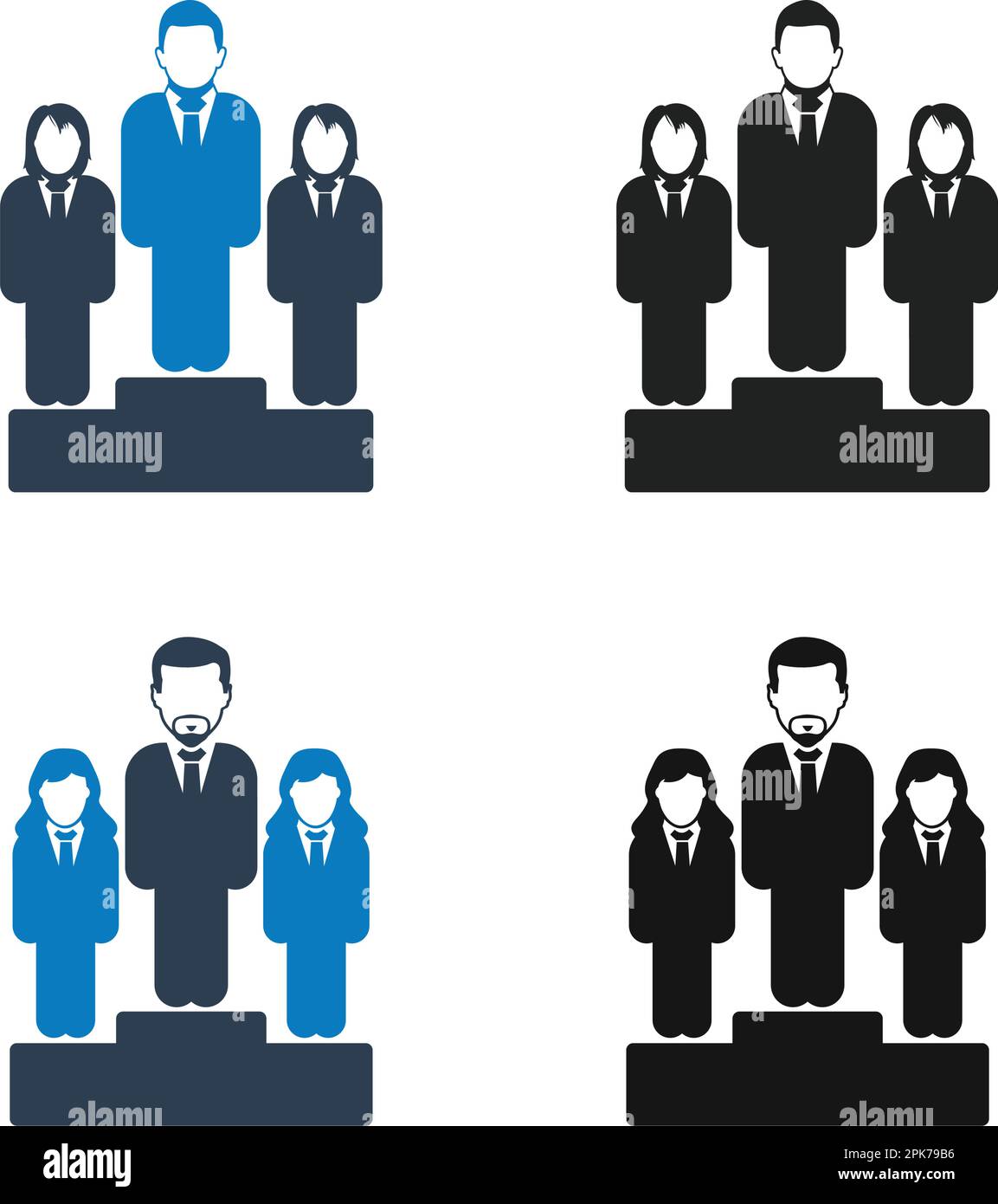 Business success icon set. Flat style vector EPS Stock Vector Image ...