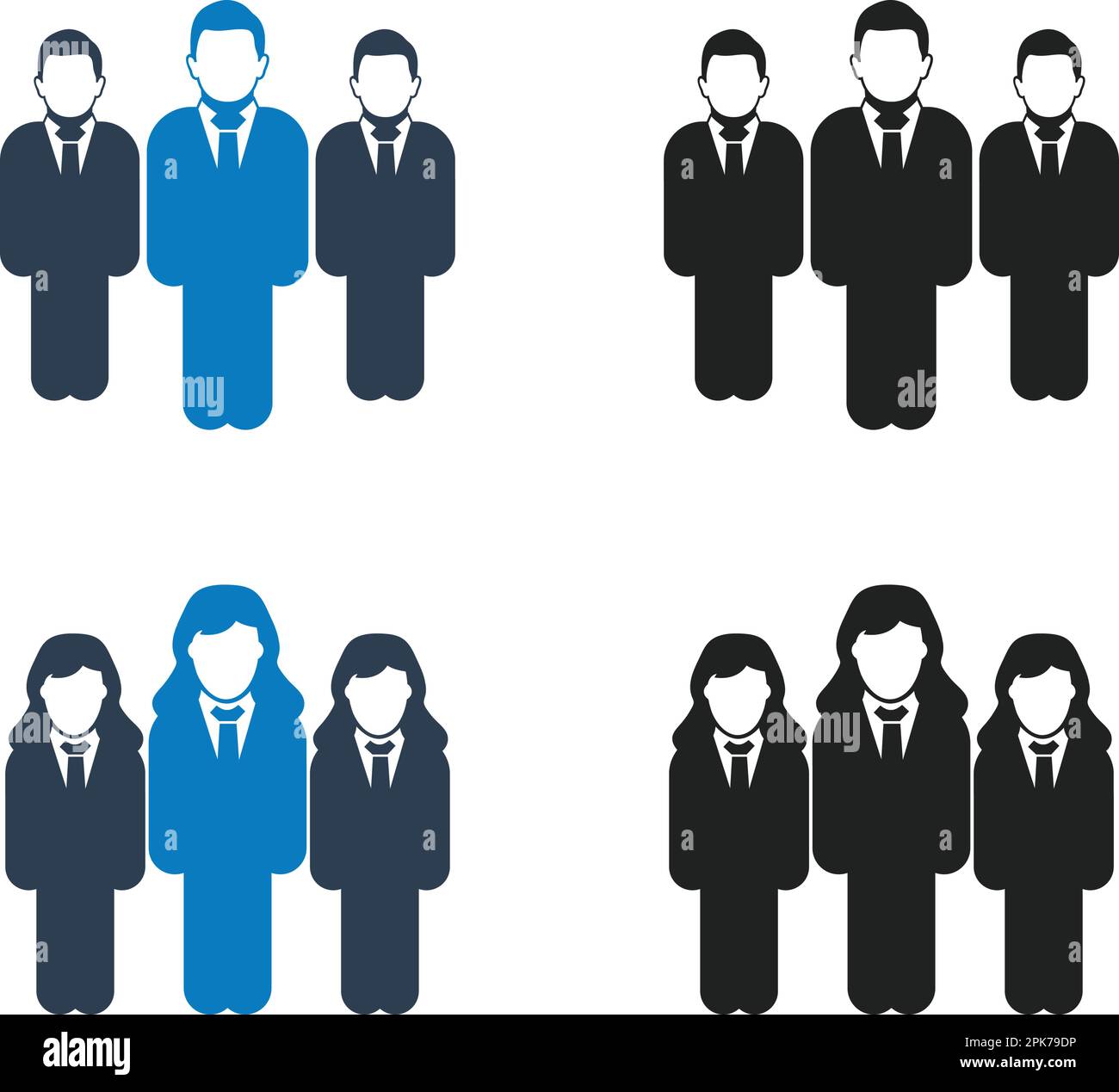 Business Team Icon set. Flat style vector EPS Stock Vector Image & Art ...