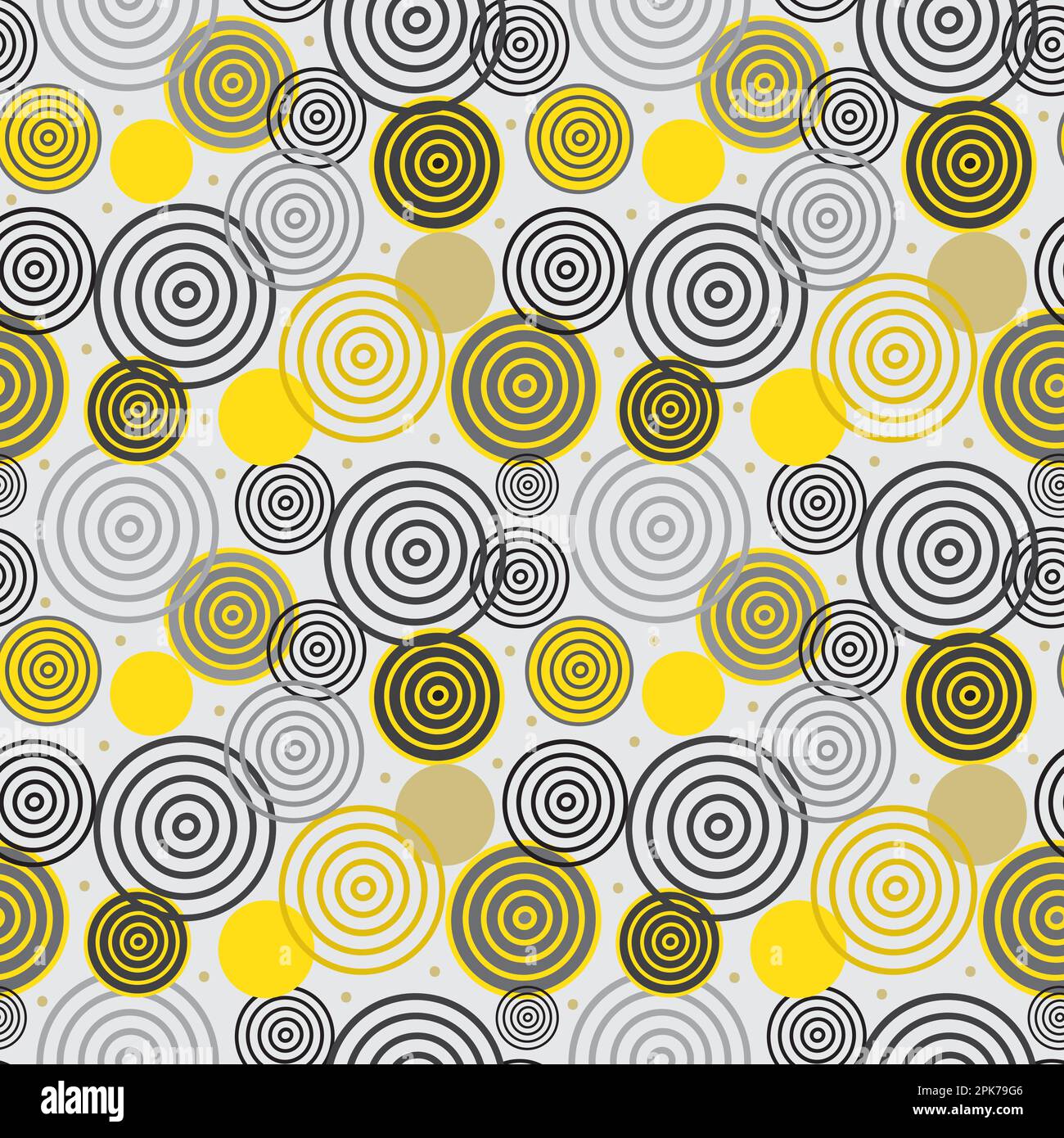 Concentric circles seamless pattern. Ornamental meditative repeated ...